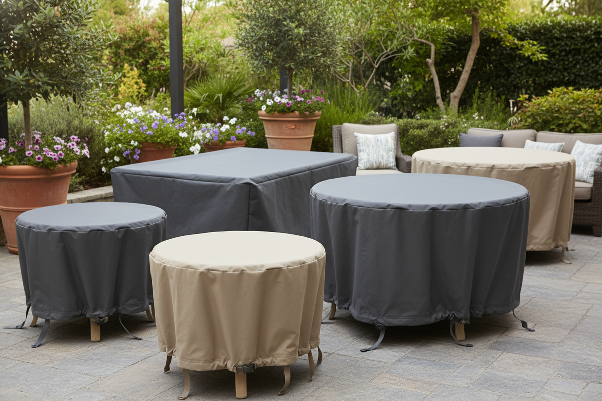 Custom Outdoor Table Covers | Waterproof Round & Rectangle – Shiny Sofas