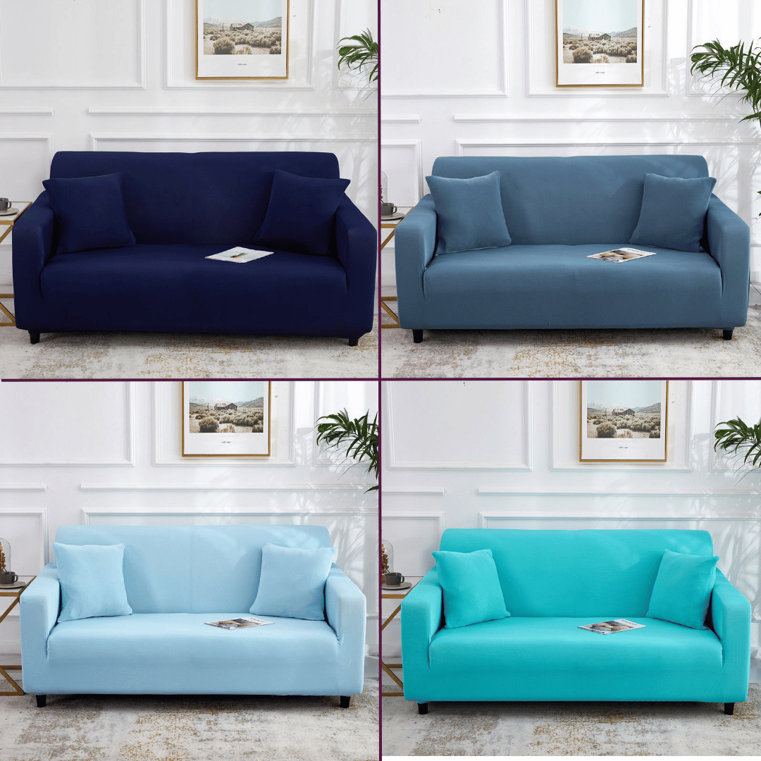 Standard Sofa Slipcovers | Dark Blue, Lake Blue, Light Blue, Sky Blue ...